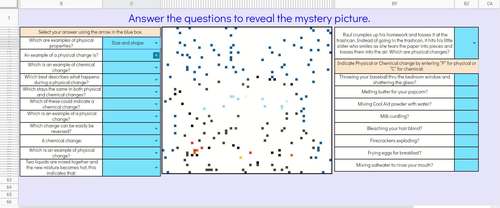 Digital Science Pixel Art Mystery Picture Physical and Chemical Changes ...