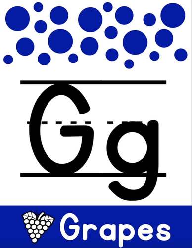 Dark Blue Polka Dot Party Alphabet Posters: Set #3 by Magical Miss Meg