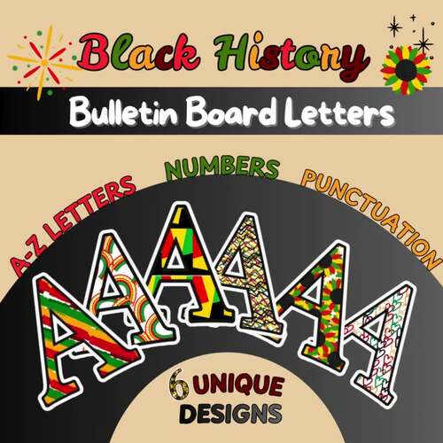 Black History Month Bulletin Board Letters | Classroom Decor Alphabet Set