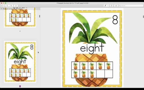 Pineapple Ten Frame and Number Set - Classroom Decor by A Teacher and ...