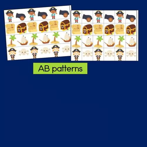 Pirate Patterns Math Center with AB, ABC, AAB & ABB Patterns | TPT