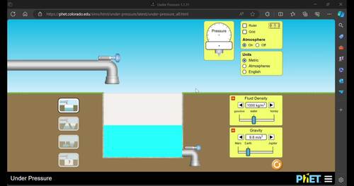 PhET Simulation Worksheet for Virtual Lab: Under Pressure | TPT