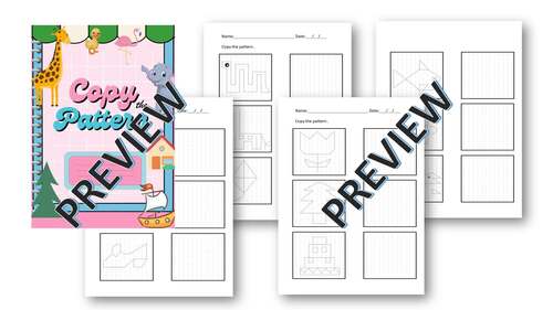 Visual Motor skills Copy the pattern Dot to dot Worksheet by Banyan Tree