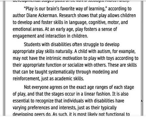 BUNDLE Play and Leisure Skills Assessment Guide with IEP Goals Bank