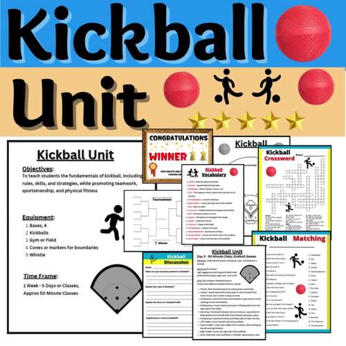 Kickball Unit PE Physical Education Class Lesson Plans Resource by ...