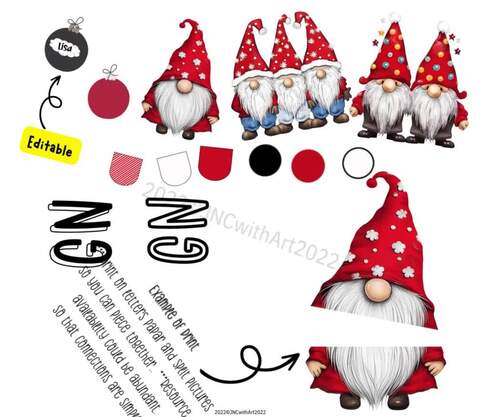 Christmas Gnomes Bulletin Board Kit, Classroom Door Decoration, Editable