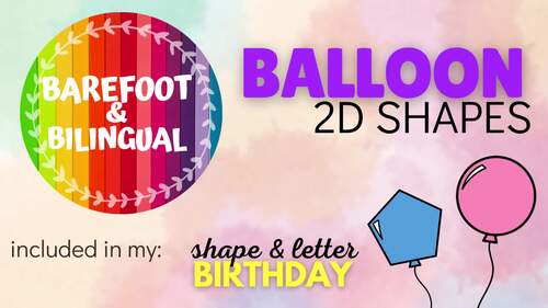 Balloon 2D Shape Clipart | Birthday Balloon Clipart | TPT