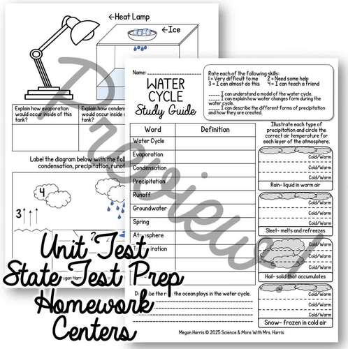 Water Cycle Review & Study Guide (Print & Digital) | TPT