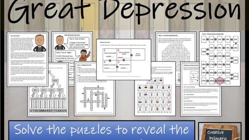 The Great Depression Escape Room Activity by Creative Primary Literacy