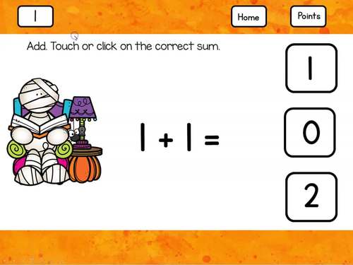 Add Doubles & Doubles Minus 1 Fun Mummies Halloween for Google Classroom™