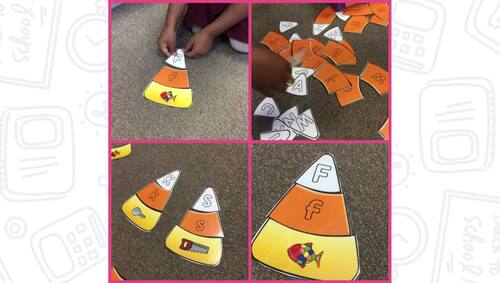 Candy Corn Letters and Sounds by Kindergarten Smorgasboard | TPT