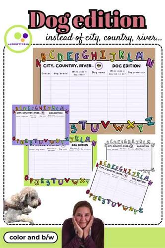 Dog edition: Scattergories | therapy dog | Substitution lesson | Game