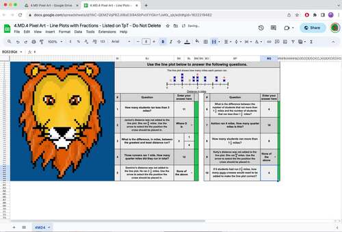 4th Grade Digital Math Pixel Art Review Measurement Math Mystery Pictures
