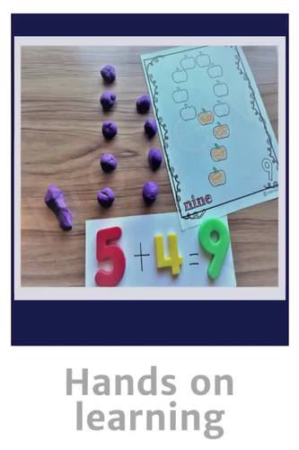 PUMPKIN COUNTING play dough mats by Jamie Hardman Alottathemes | TPT