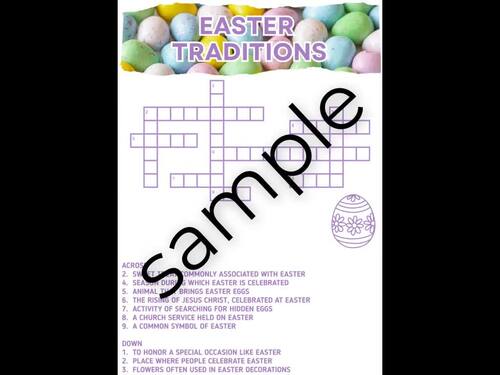 Easter Crossword Puzzles Traditions Food Symbols Activities 2nd-5th ...
