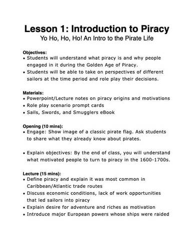 5th-6th Grade Pirate History Class — Sails, Swords, and Smugglers