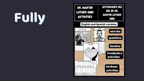 Dr Martin Luther King Day Activities- Actividades para Día de Dr. MLK ...