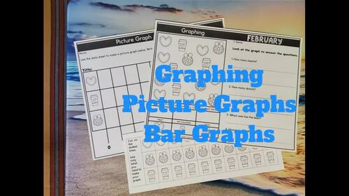 Graphs - February - Valentine's Day Theme - Spanish by Car-Mel Learning