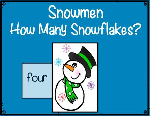 Snowmen Counting Games: How Many Snowflakes? by The Teaching Scene by ...