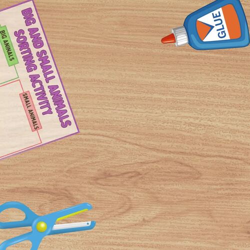 Big and Small Animals Sorting Activity-Animals Sort Cut & Paste, Big Vs ...