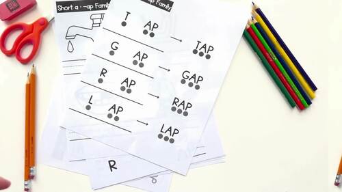 Phonics Worksheet CVC CCVC AP Family Short a Vowel Decoding Encoding ...