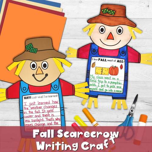 Fall Scarecrow Craft and Writing Activity - Bulletin Board | TPT