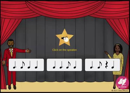 What's That Rhythm? Dotted Quarter-8th Note (Tam-Ti) - Music BOOM Cards