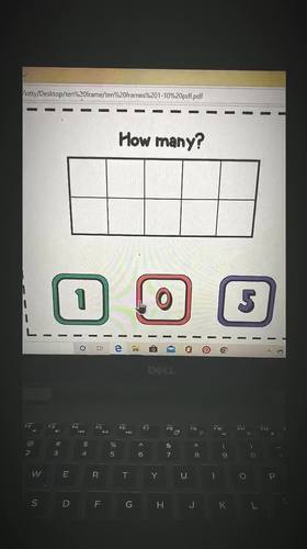 Tens Frame Interactive Pdf (School Supplies) by Homeschooling Autism