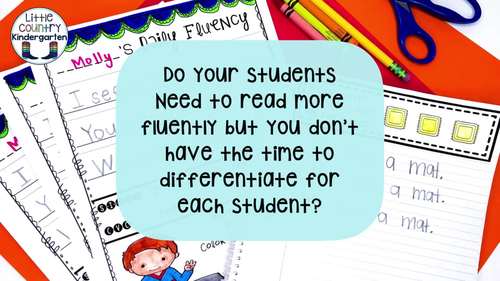 Kindergarten Reading Fluency Passages Level 1 Month 1 - CVC Words