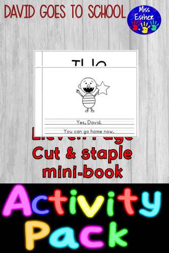 David Goes to School - Minibook Plus Six Activities BOOM CARDS by Miss ...