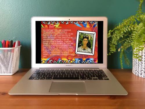 Famous Artist / Frida Kahlo: Google Slides™ & Boom Cards™ (BUNDLE)
