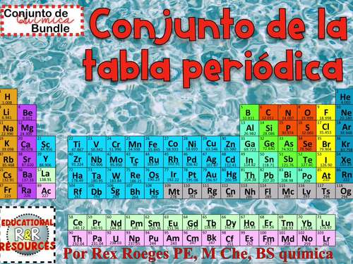 La tabla periódica de los elementos juego Growing Bundle in Spanish