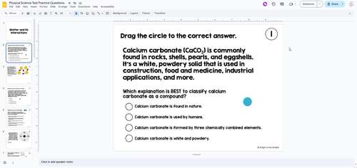 8th Grade Physical Science Practice Test Questions | TPT