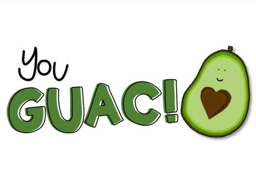 You GUAC (got) This/ You GUAC (rock) testing gift tag | TPT