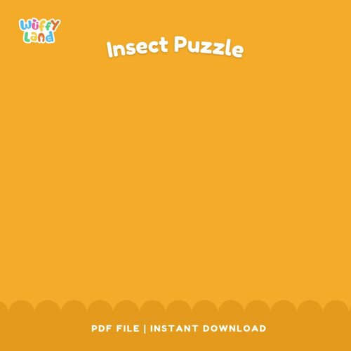 Insect Puzzle Activity Sheets for Kids - 18-Page Printable PDF | Fun ...