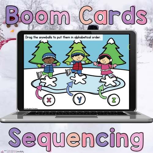 Winter Alphabet Activities Letter Sequencing Boom Cards Alphabetical Order