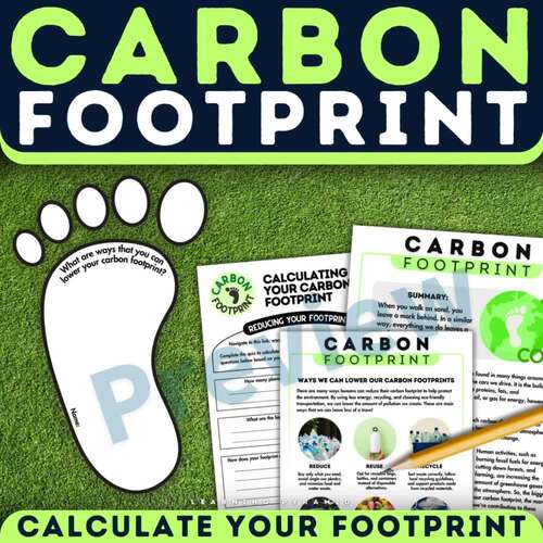 Earth Day Carbon Footprint Activities Webquest | Human Impact on the ...