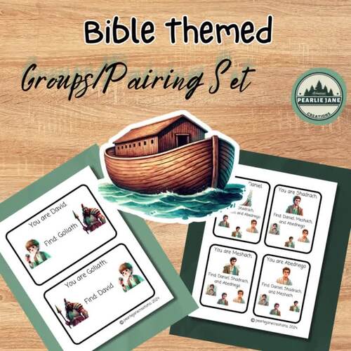 Bible Group Pairings Cards for Organizing Groups by Pearlie Janes Creations