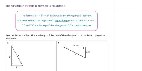 Pythagorean Theorem 1 - Finding a Side (lesson video) by Mathematics Made Easy
