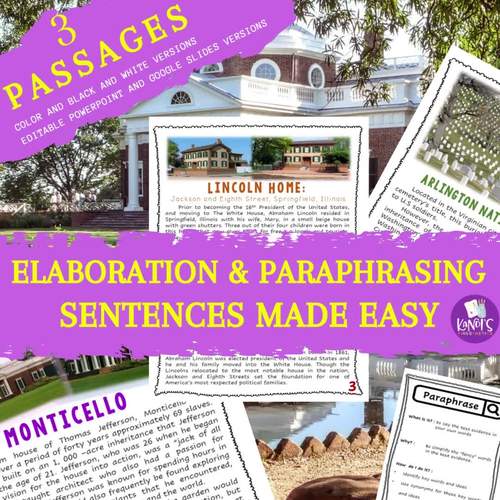 Elaborate and Paraphrase: Elaboration Made Easy (American Landmarks)