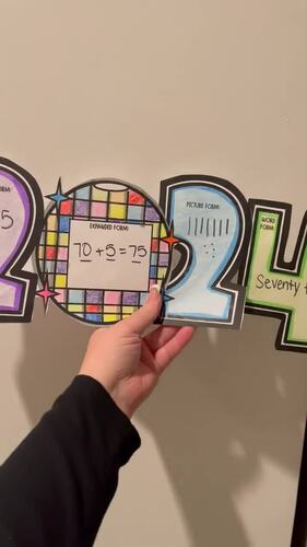 New Year Math Place Value Craft Bundle by The Teaching Diva Corner