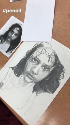 Self-Portrait Drawing Graphite Pencil Unit Middle School Art High ...