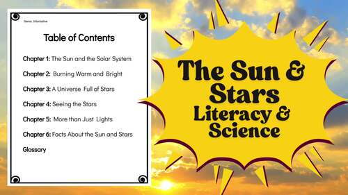 The Sun and Stars Reading Passage with Vocabulary and Writing by Amber ...
