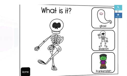 Animated Halloween Characters Receptive & Expressive Vocabulary Boom Cards™