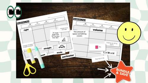Geometry Vocabulary Sorts Scafollded Bundle | SPED & Hands-On | TPT