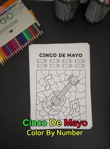 Cinco De Mayo Coloring Pages : Color By Number | Cinco De Mayo Activities