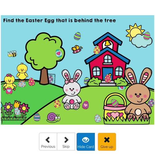 Easter Egg Hunt Following spatial directions * Boom Cards * | TPT