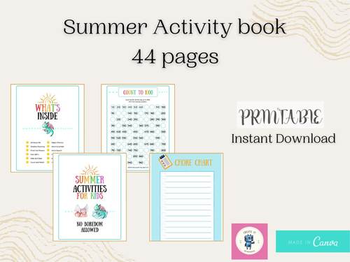 Activity Book,44 pages, instant download, printable | TPT