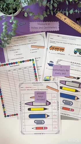 Measure in Inches and Centimeters, 2 MD.1 by BXC Creations | TPT