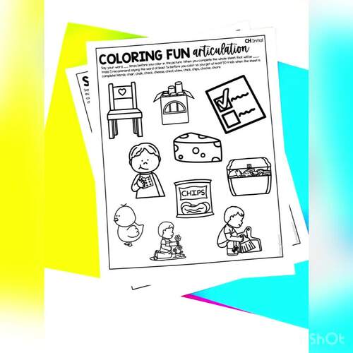 CH Sound Articulation Worksheets for Speech Therapy by PlayingSpeech CH Sound Articulation Worksheets for Speech Therapy by PlayingSpeech